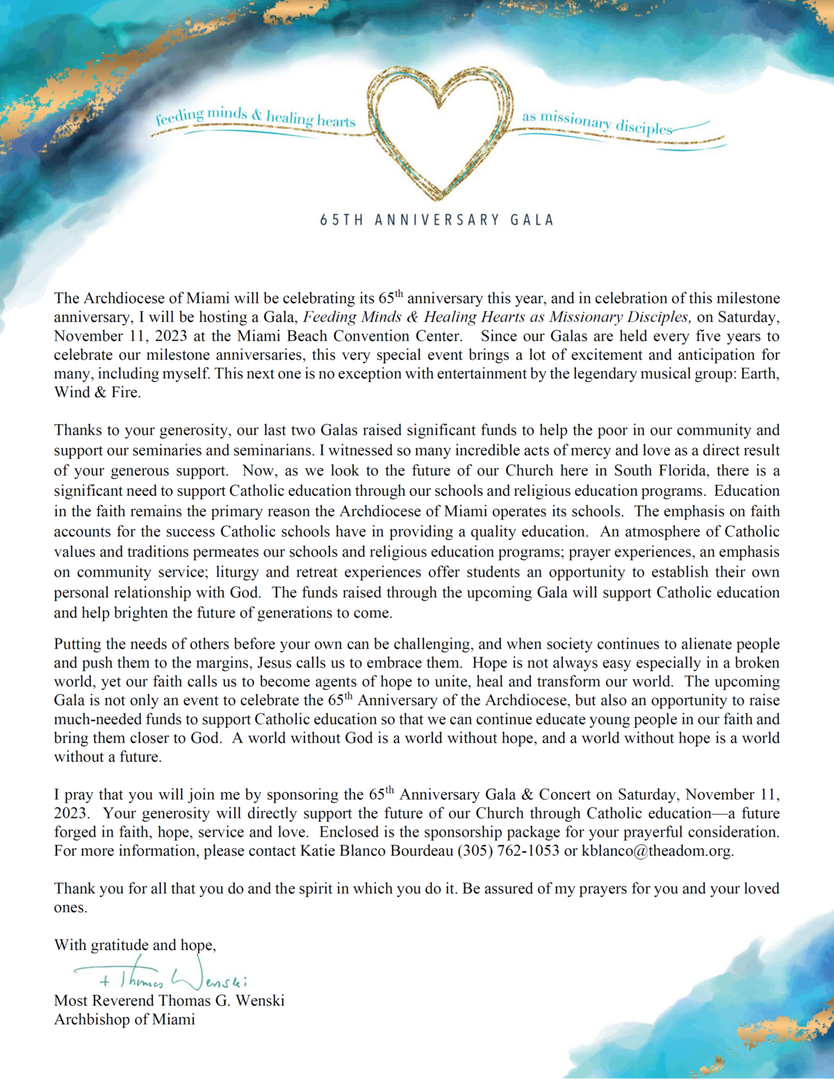 Archbishop’s Letter – ADOM